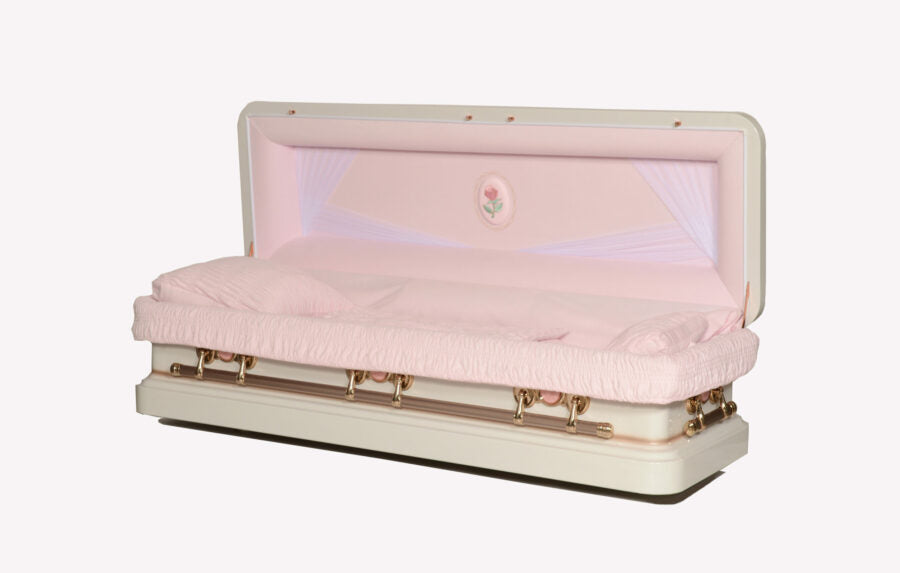 Cameo Rose Full Couch Steel Casket – Solace Caskets