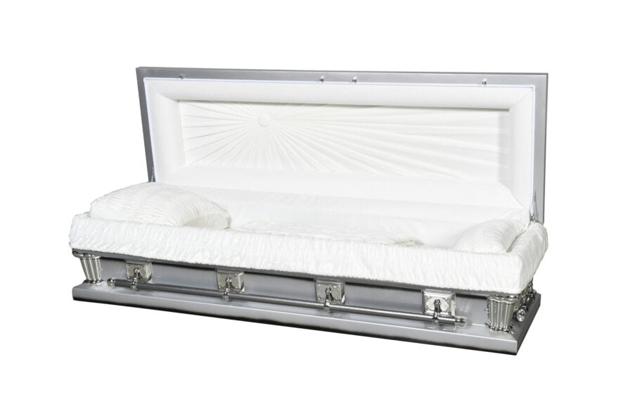 Majestic Platinum Plus Size Full Couch Casket – Solace Caskets