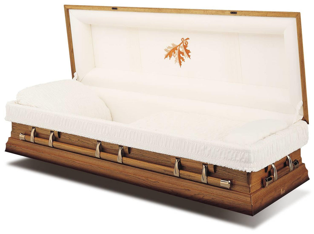 Batesville Autumn Leaf Solid Oak Full Couch Casket – Solace Caskets