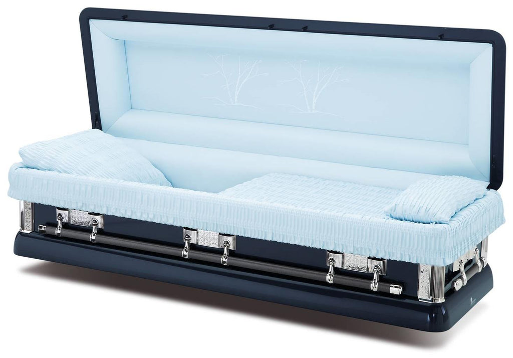 Batesville Neopolitan Blue Full Couch Casket – Solace Caskets
