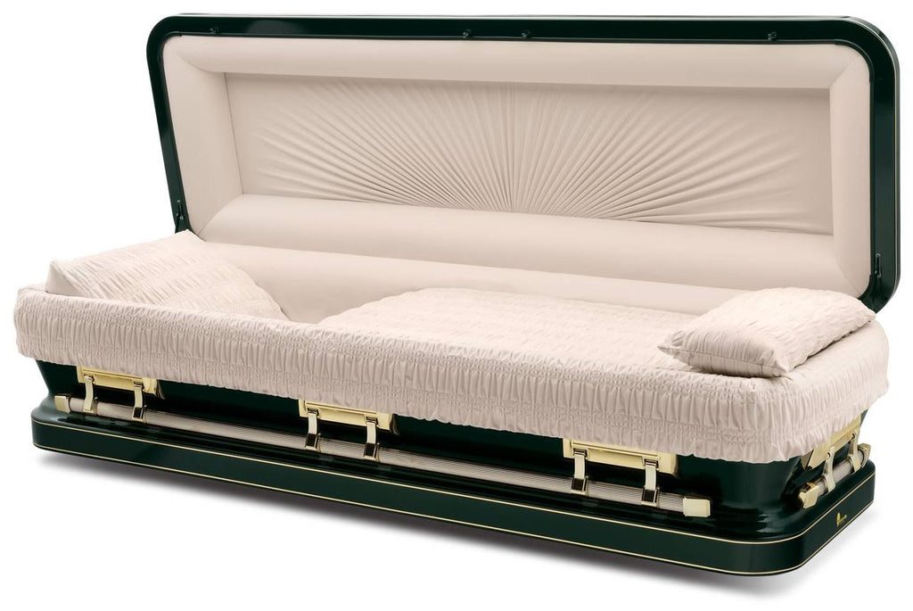 Batesville Huntington Green Full Couch Steel Casket – Solace Caskets