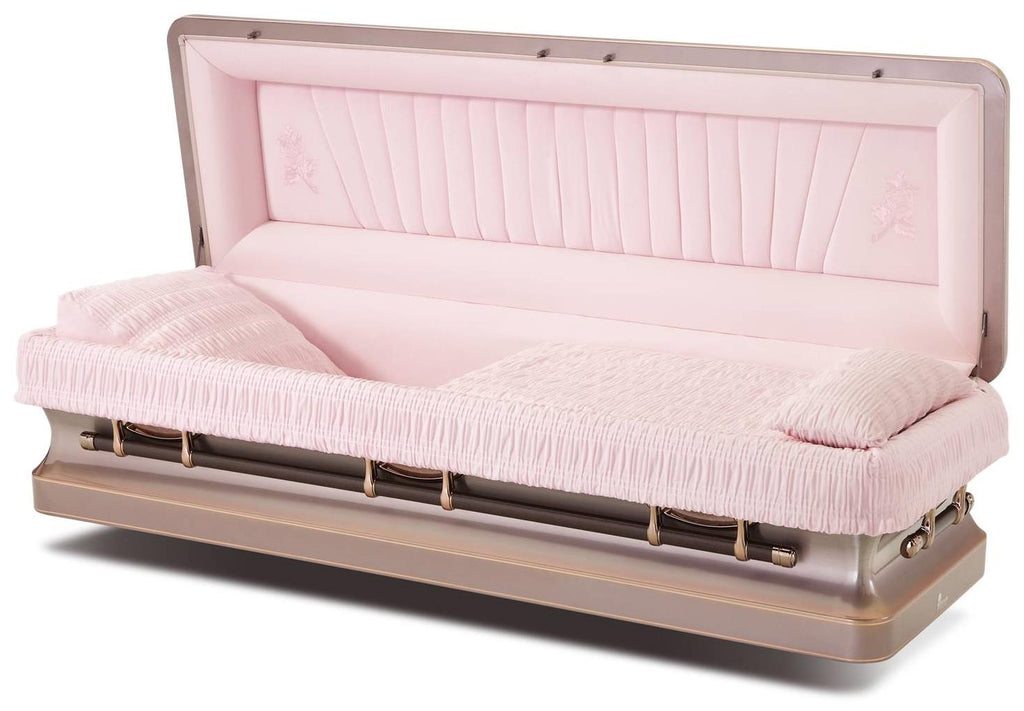 Batesville Renaissance Rose Stainless Steel Full Couch Casket – Solace ...