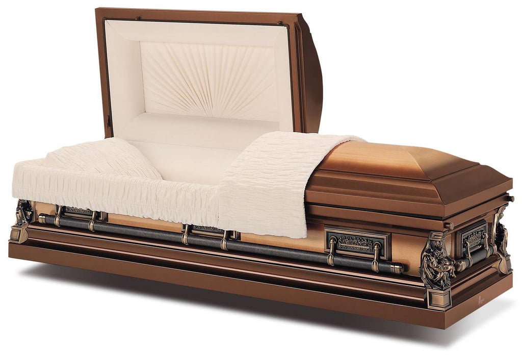 Batesville Mediterranean Solid Copper Half Couch Casket – Solace Caskets