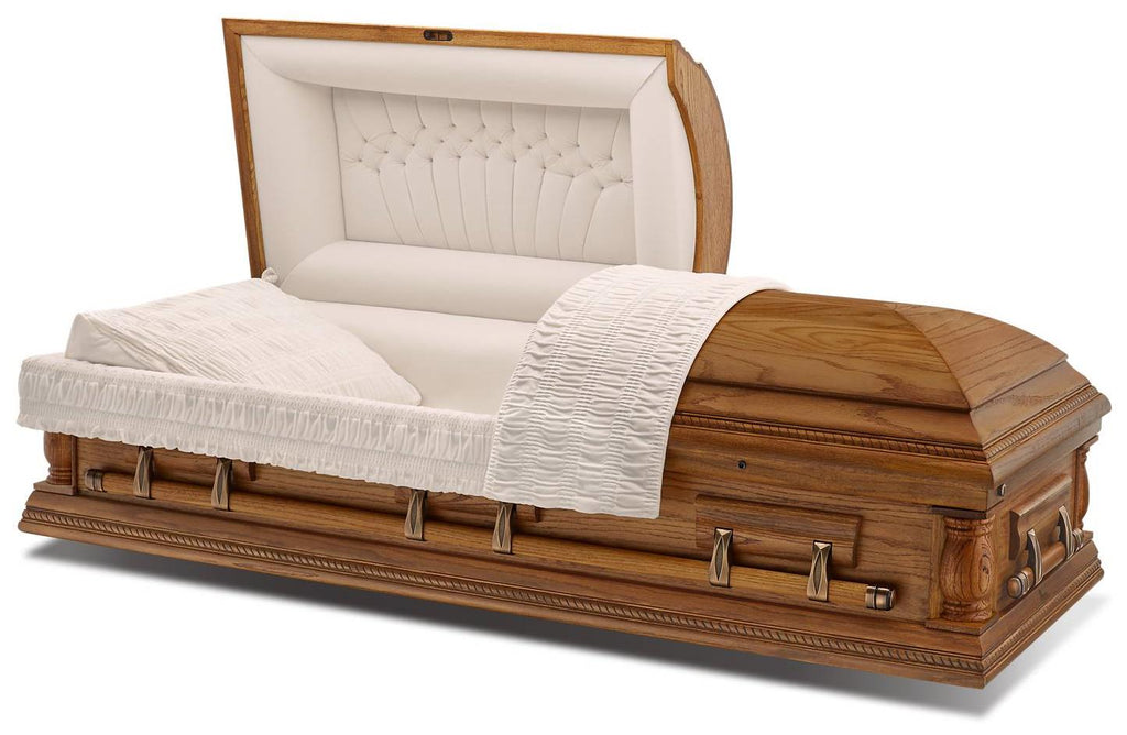 Batesville Cameron Oak Half Couch Casket – Solace Caskets