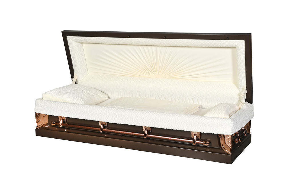 Monarch Dark Bronze Full Couch Steel Casket – Solace Caskets