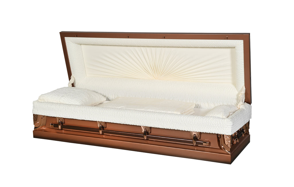 Monarch Colonial Bronze Full Couch Steel Casket – Solace Caskets