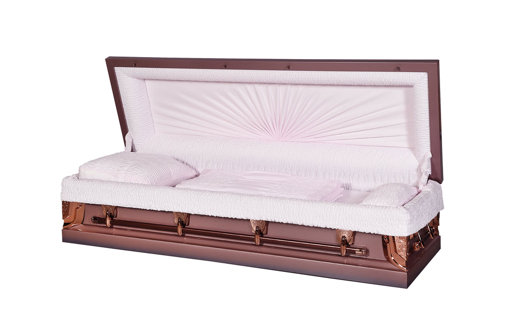 Monarch Silver Rose Full Couch Steel Casket – Solace Caskets