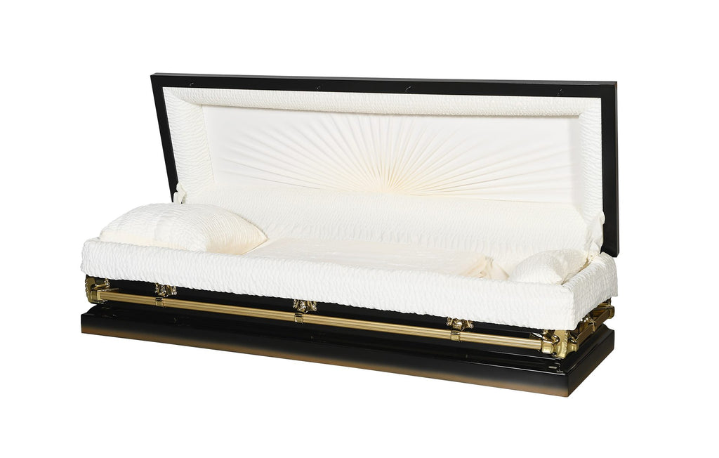 Aries Sunburst Black Full Couch Casket – Solace Caskets