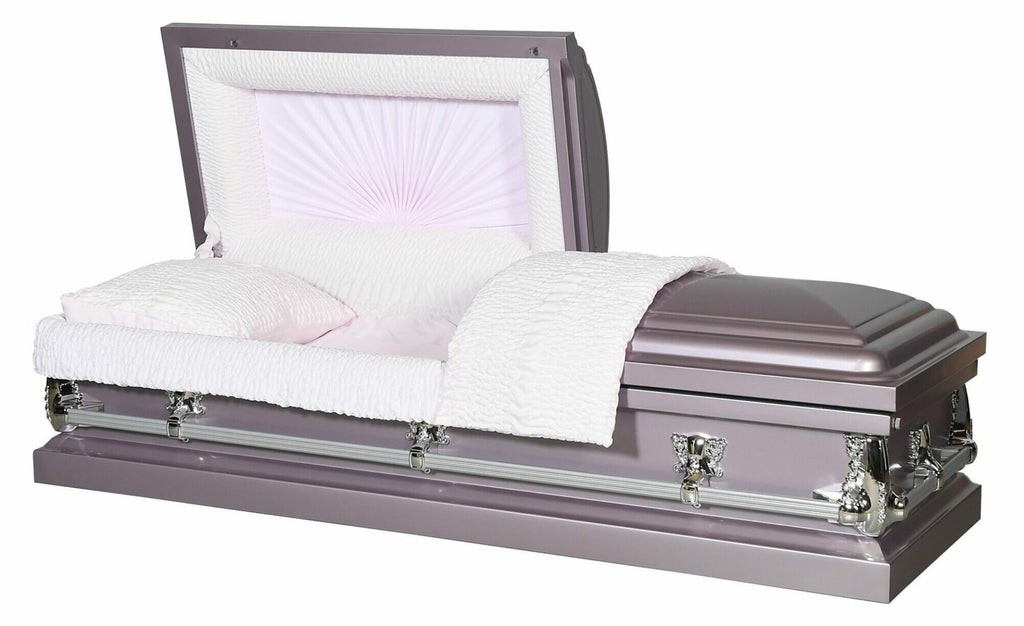 Aries Sunburst Orchid Half Couch Casket – Solace Caskets