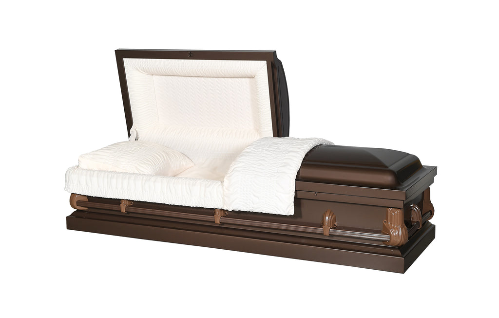 Alex Dark Bronze Half Couch Steel Casket – Solace Caskets