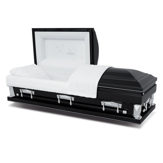 Batesville Hercules Black 28" Half Couch Steel Casket – Solace Caskets