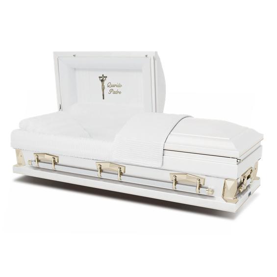 Batesville Hercules White 28" Half Couch Steel Casket – Solace Caskets