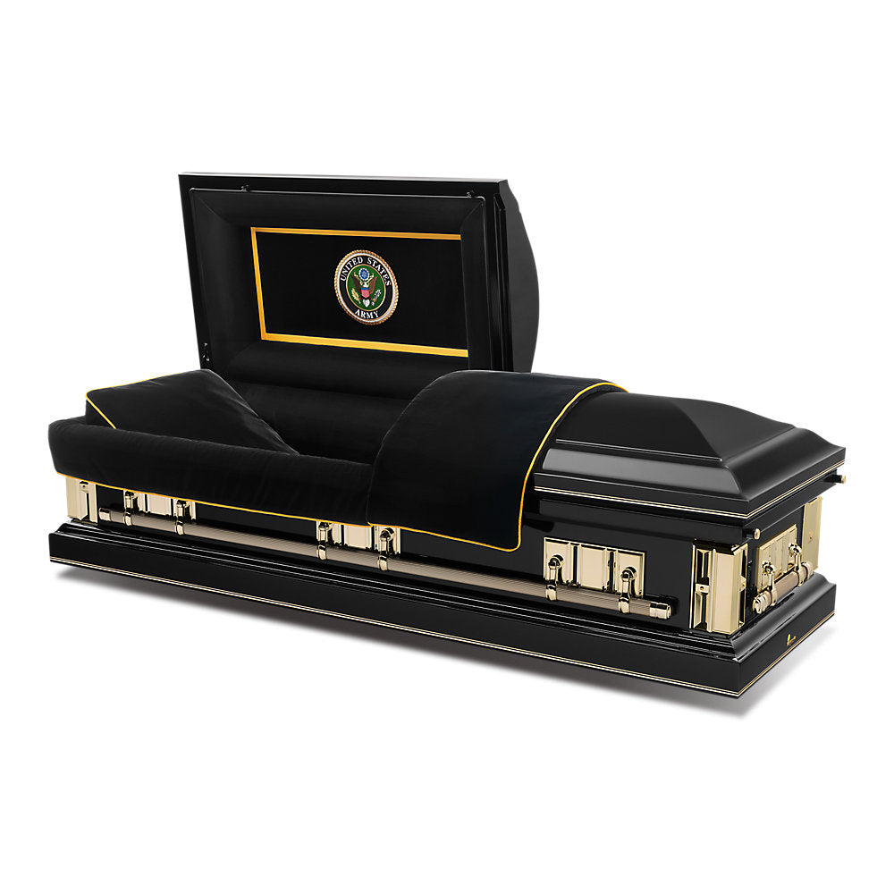 Batesville Midnight Gold Veteran Half Couch Casket – Solace Caskets