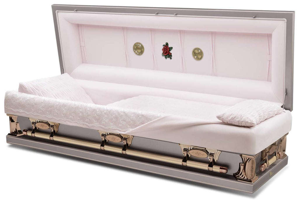 Batesville Autumn Rose 28" Full Couch Steel Casket – Solace Caskets