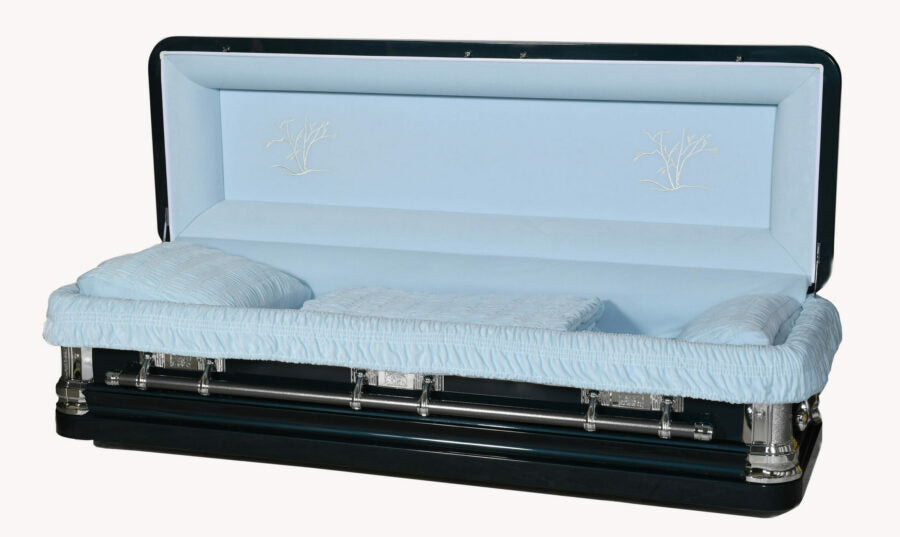 Winter Birch Steel Full Couch Steel Casket – Solace Caskets
