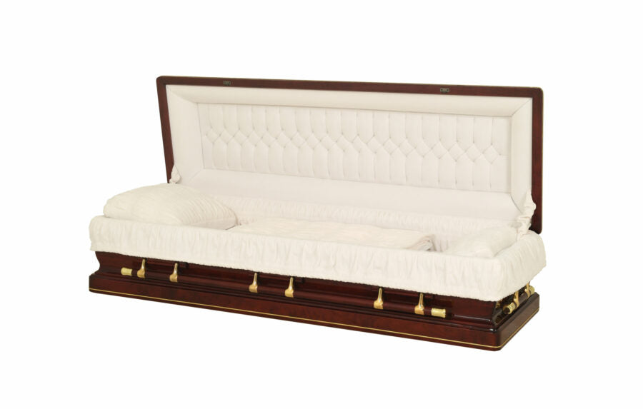 Senator Solid Cherry Full Couch Casket – Solace Caskets