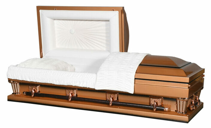 Majestic Tigereye Plus Size Half Couch Casket – Solace Caskets