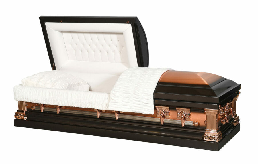 Aegean Solid Copper Half Couch Casket – Solace Caskets