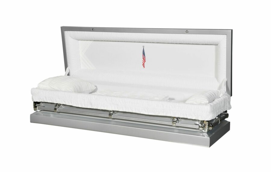Nova Silver Full Couch Casket – Solace Caskets