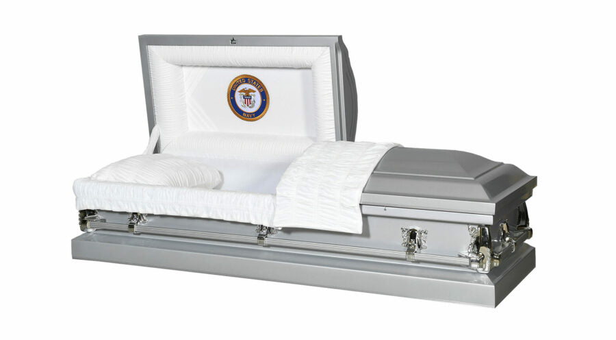 Nova Silver Half Couch Steel Casket – Solace Caskets