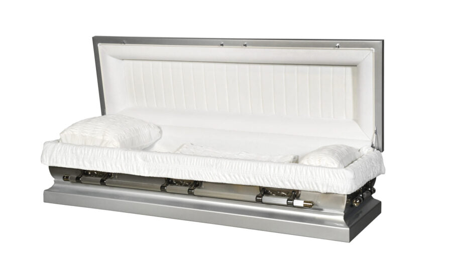 Tribune Stainless Steel Full Couch Casket – Solace Caskets