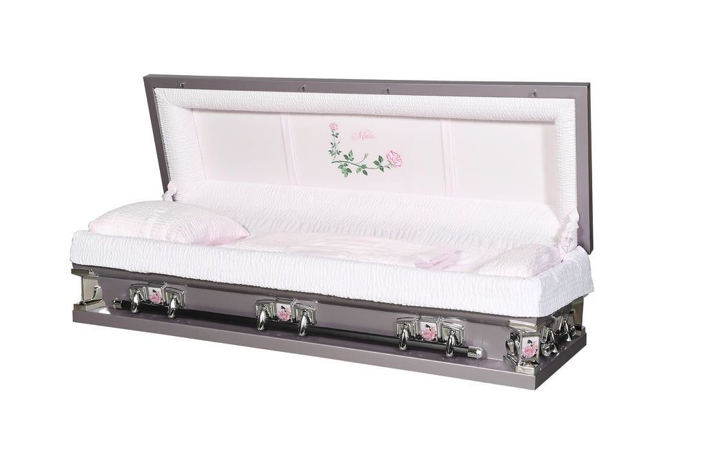 Solace XL Orchid 27" Full Couch Casket – Solace Caskets