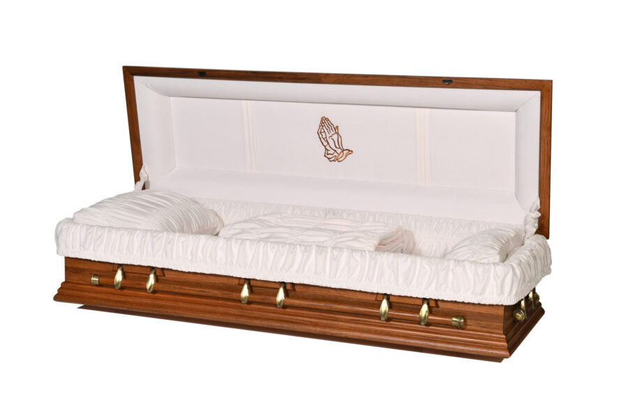 Oakland Solid Oak Full Couch Casket – Solace Caskets